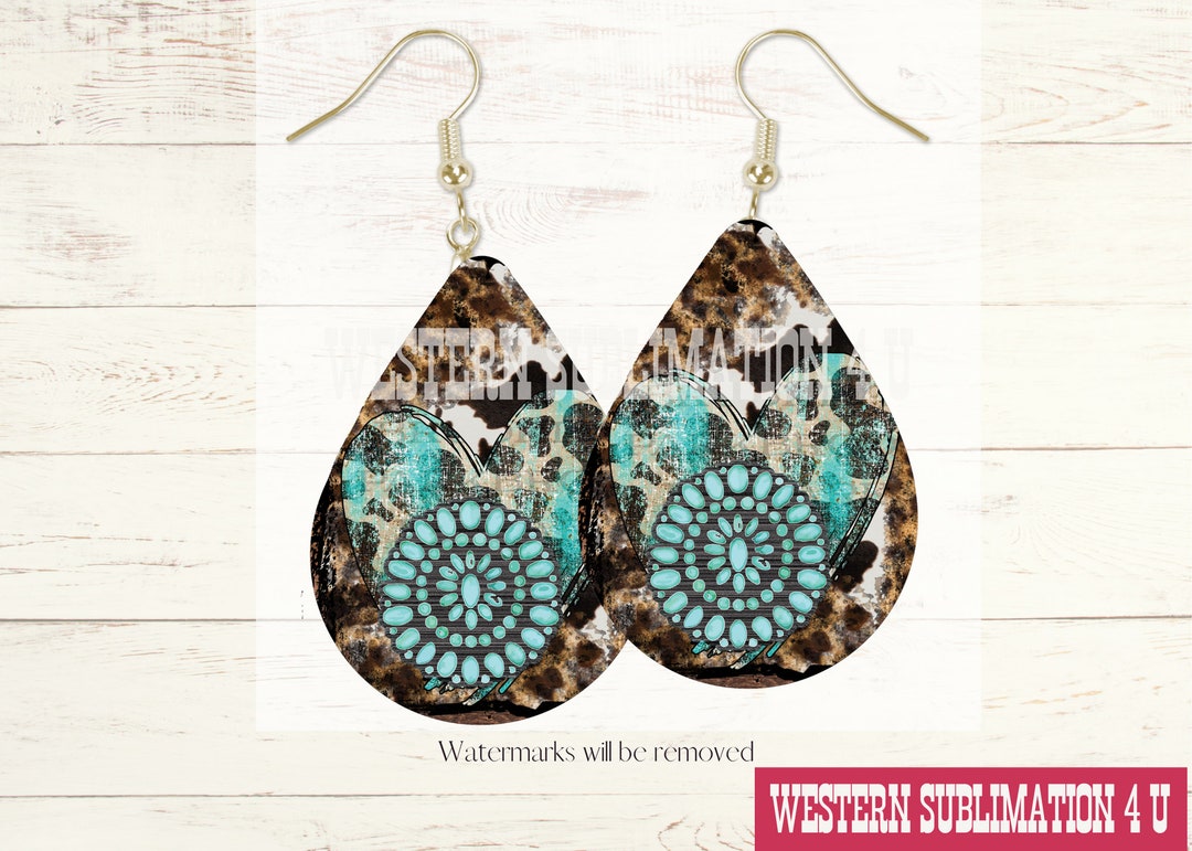 Western Earring Png | Southern Earring Template | Teardrop Earring Png ...