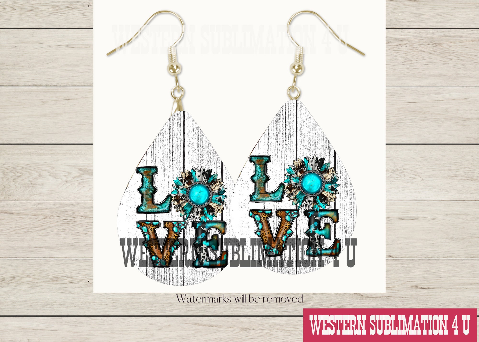 Western Earring Png Sublimation Design Teardrop Earring Template ...
