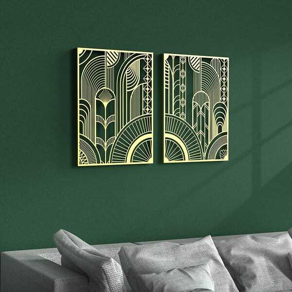 Gold Metal Wall Art - Etsy