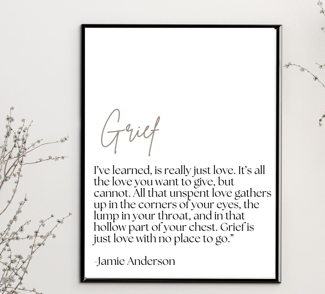 Printable Word Art Grief Gift| Inspirational Wall Art| Sympathy ...