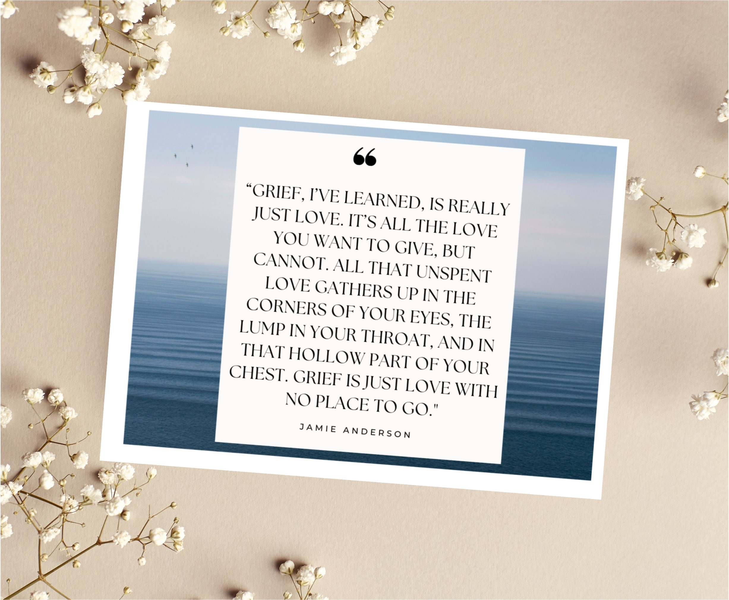 Printable Sympathy Greeting Card, Instant Download 5x7 Card, Grief ...