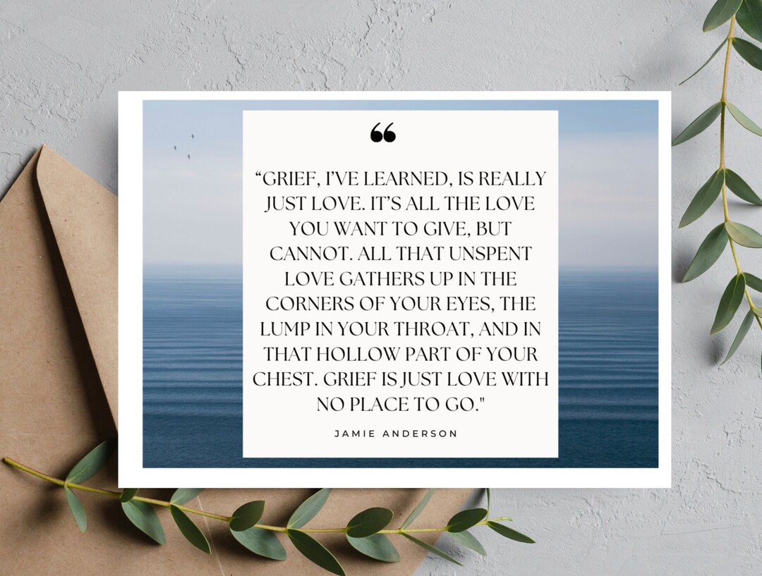 Printable Sympathy Greeting Card, Instant Download 5"x7" Card, Grief ...