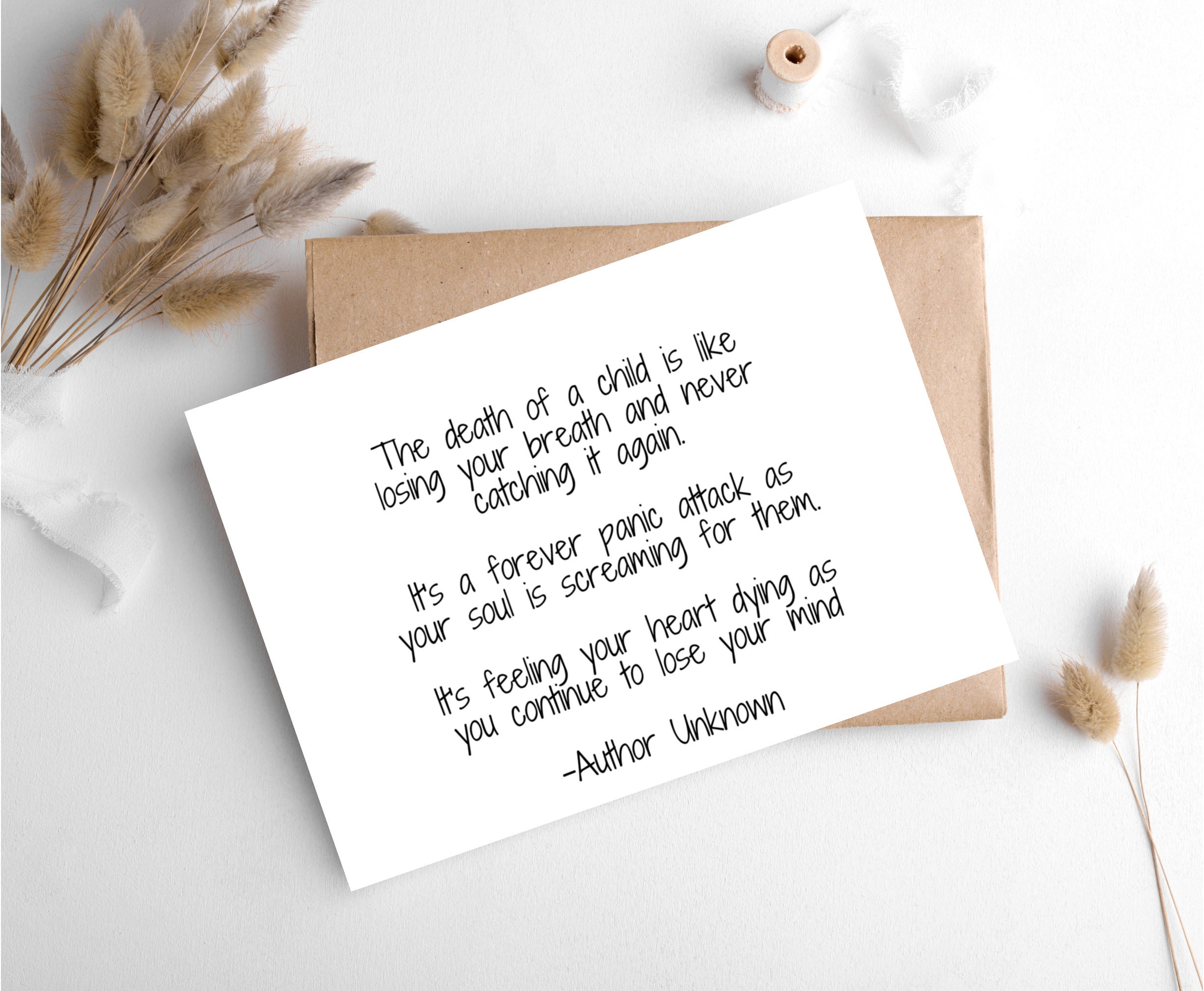 Sympathy Printable Greeting Card, Instant Download 5"x7" Card, Grief ...