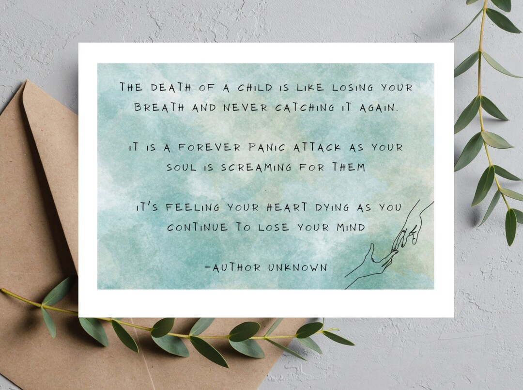 Printable Sympathy Greeting Card, Instant Download 5"x7" Card, Grief ...