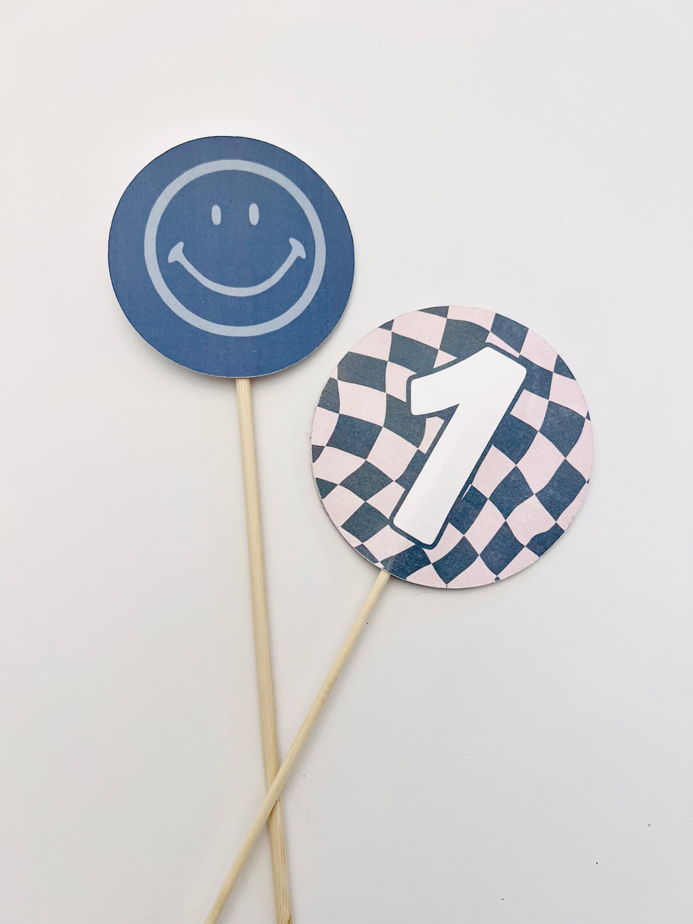 Happy Smiley Face Center Pieces / Photo Booth Props / Cupcake Toppers ...