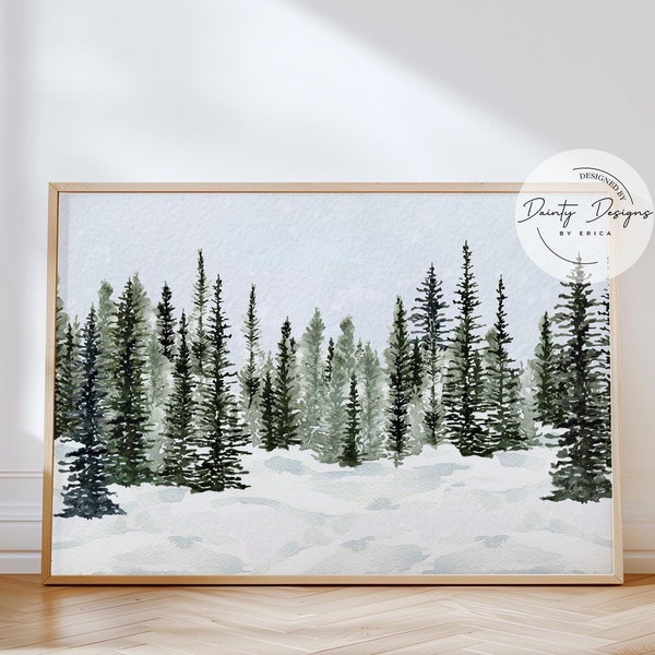 Winter Tree Print - Etsy