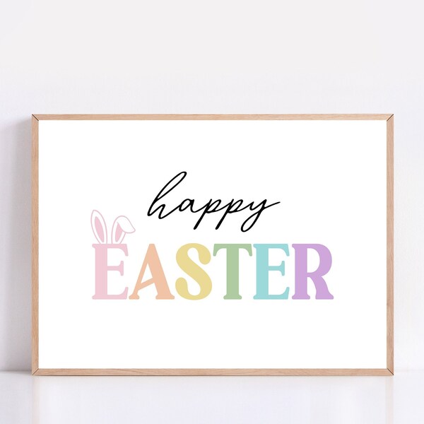 Happy Easter Print - Etsy