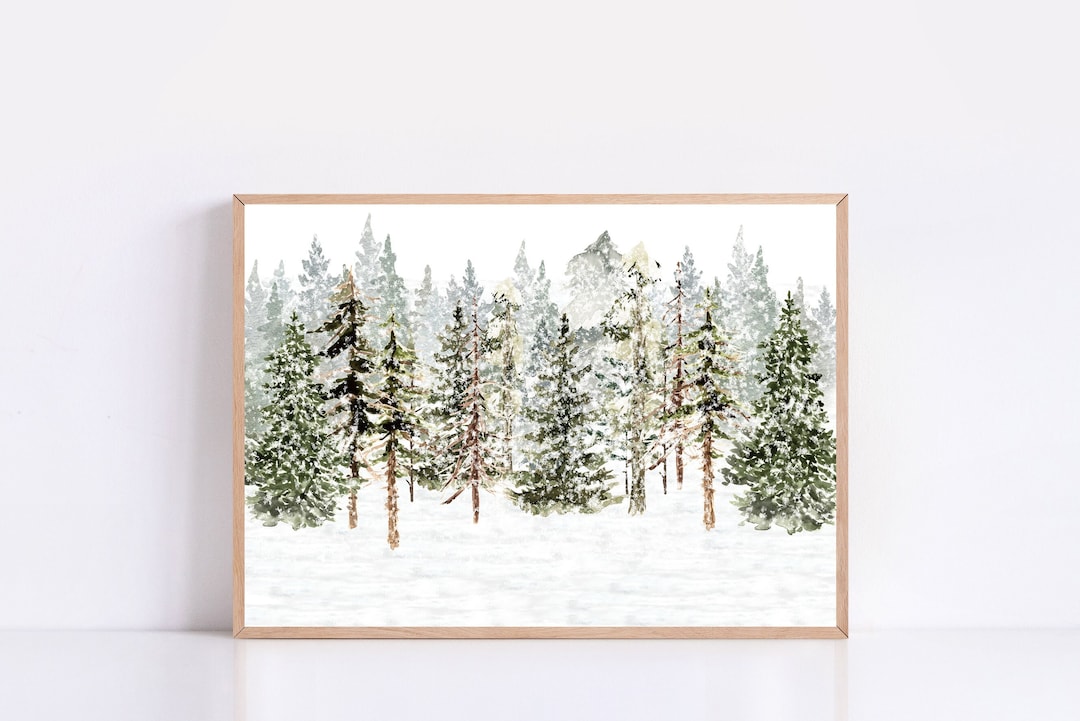 Snowy Winter Forest Print Winter Landscape Print Winter - Etsy
