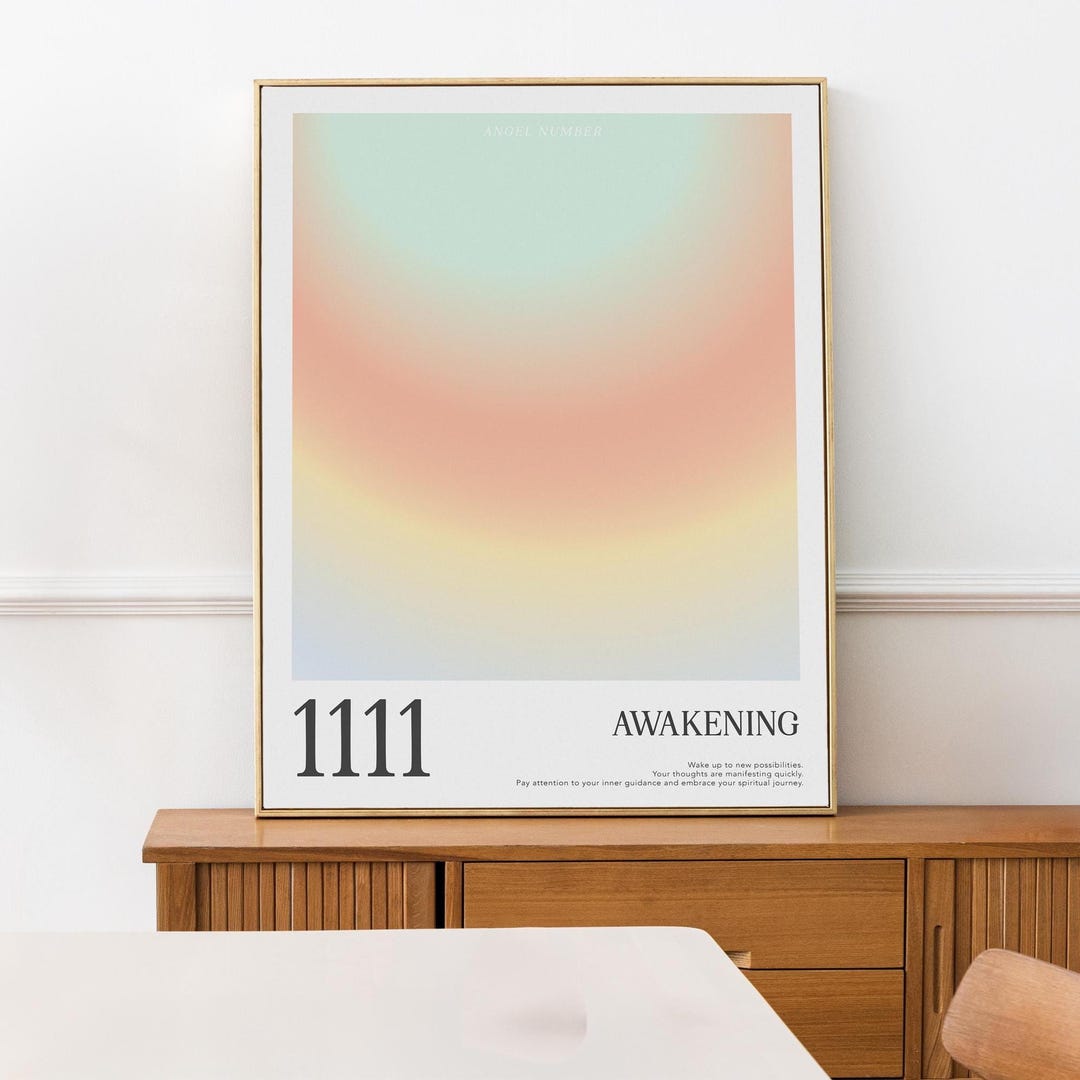 Aura Poster, Angel Number Poster, 1111 Angel Number Print, Awakening ...