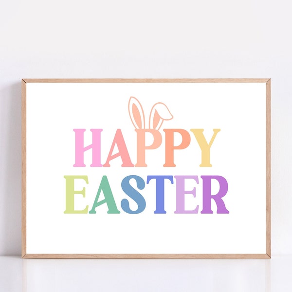 Happy Easter Print - Etsy