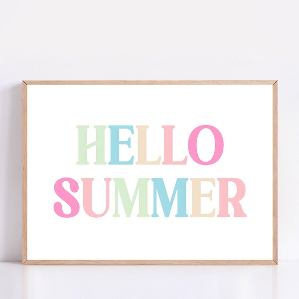 Hello Summer Wall Art - Etsy