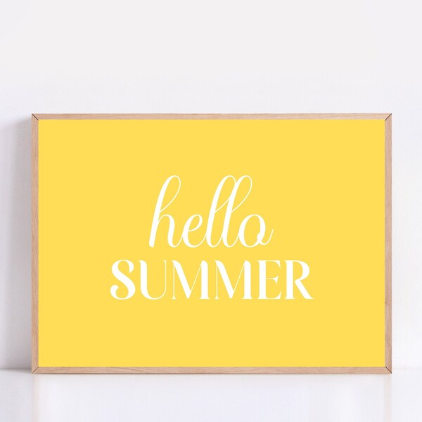 Hello Summer Wall Art - Etsy