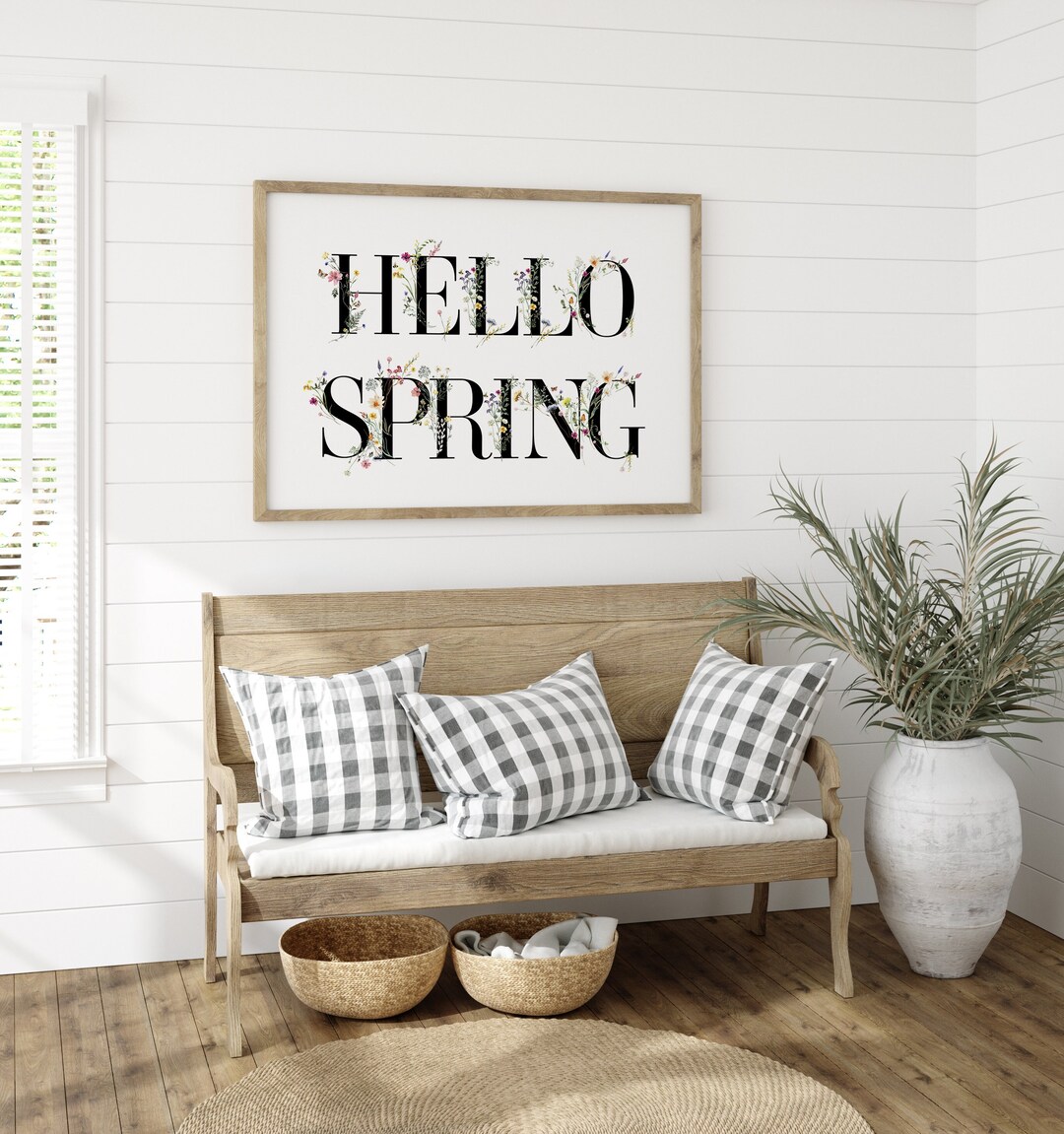 Hello Spring Print, Spring Printable, Spring Printable Wall Art, Spring ...