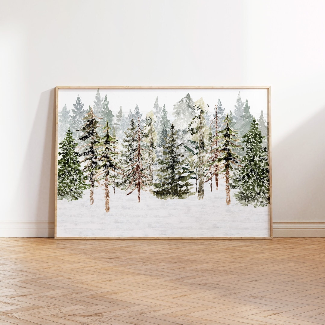 Snowy Winter Forest Print Winter Landscape Print Winter - Etsy