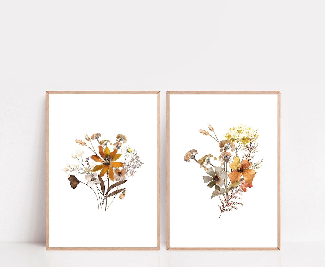 Autumn Wildflowers Autumn Flowers Print Fall Printable Wall - Etsy