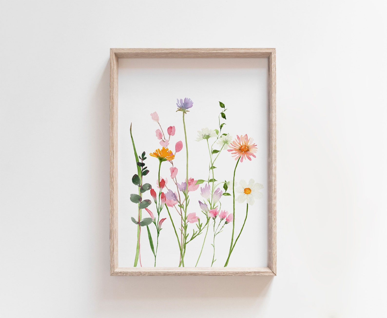 Watercolor Wildflowers Set of 3 Printable Wall Art Flowers - Etsy