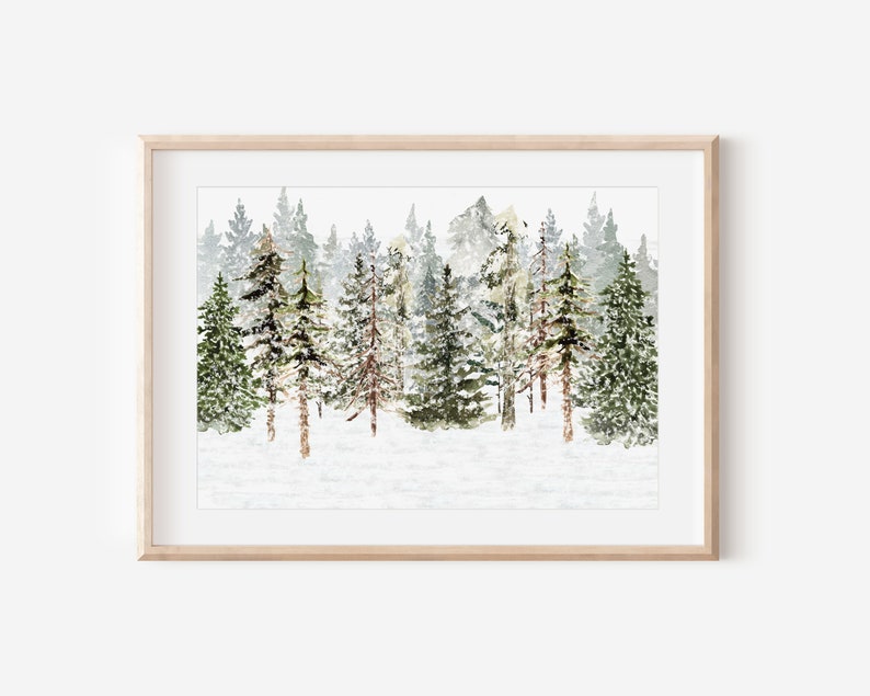Snowy Winter Forest Print Winter Landscape Print Winter - Etsy
