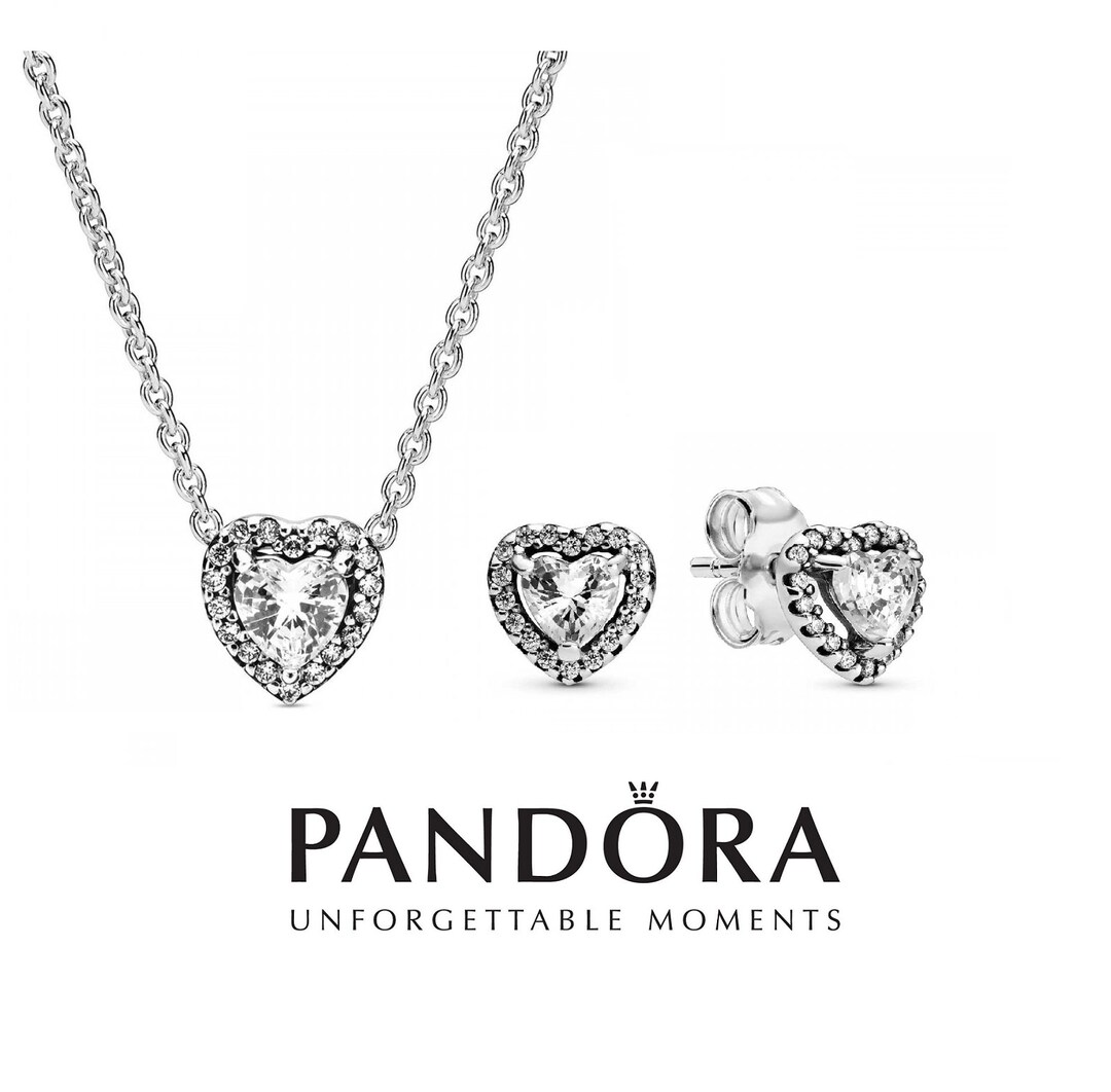 Pandora Elevated Heart Gift Set Silver Sterling Heart - Etsy