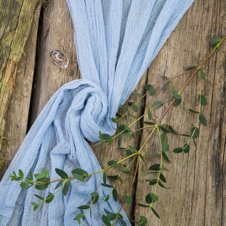 Dusty Blue Cheesecloth Table Runner for Wedding Dusty Blue - Etsy UK