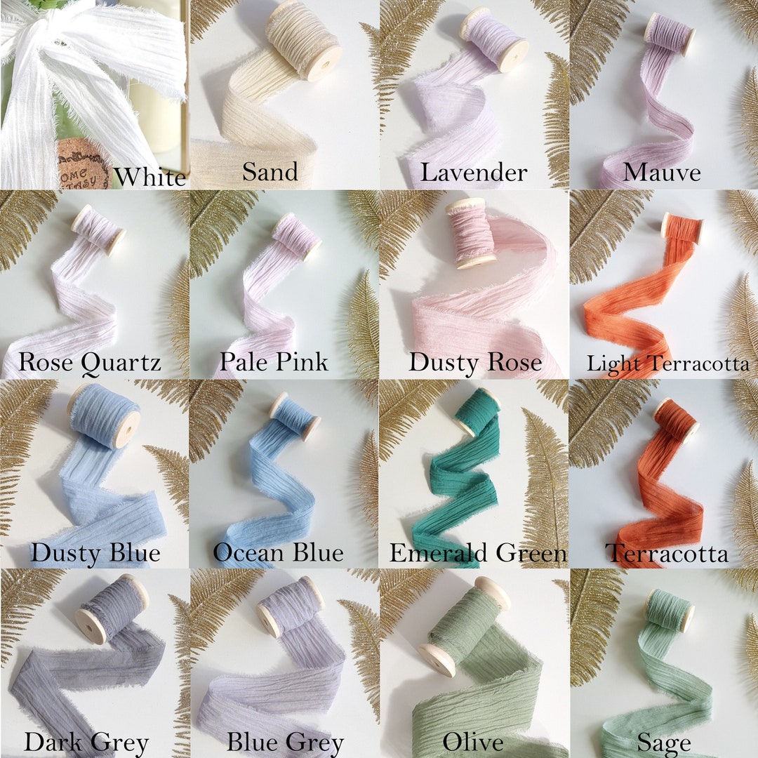 Wedding Ribbon: Perfect Pastel Raw Edge Ribbon for Wedding Invitations ...