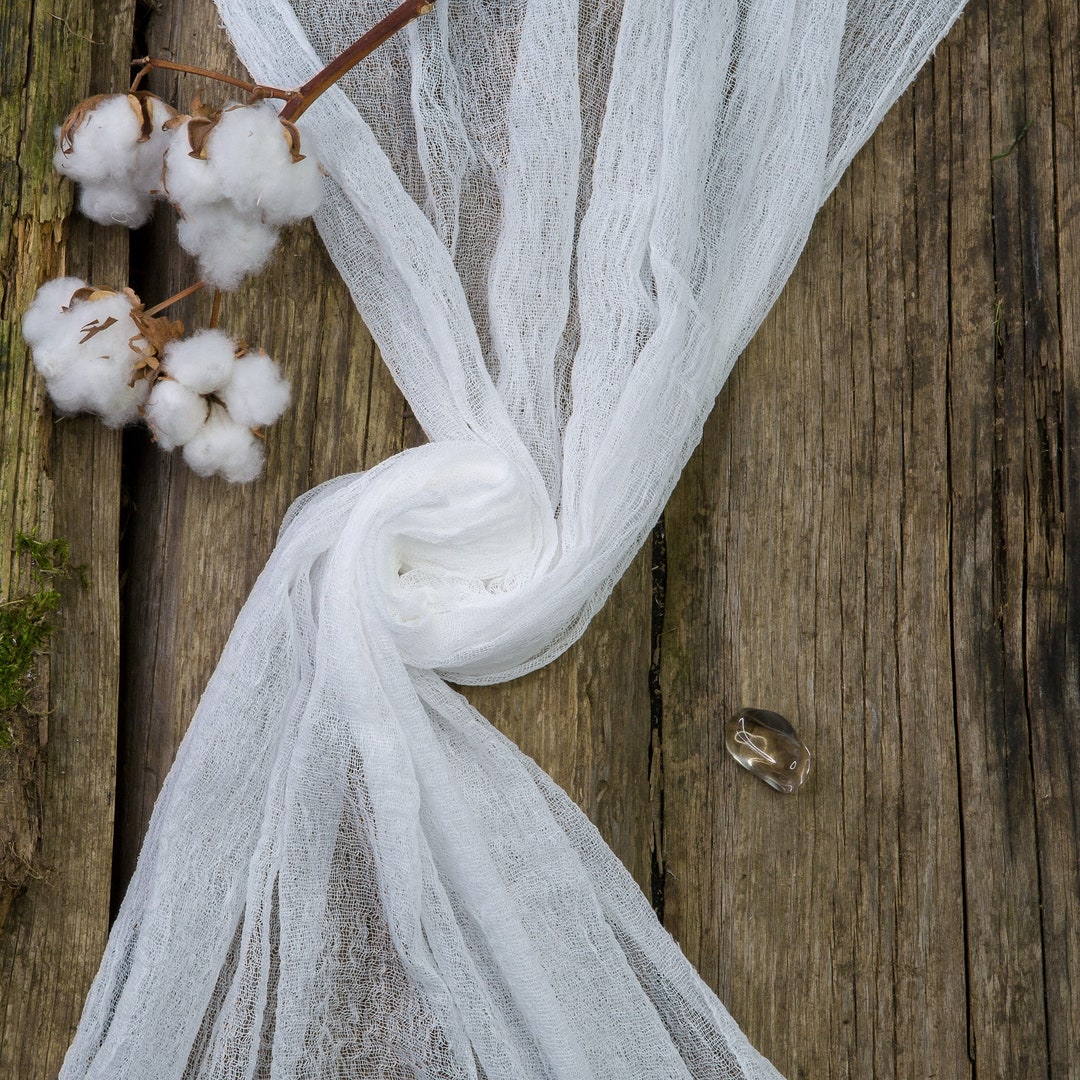 White Cheesecloth Table Runner White Gauze Table Runner - Etsy