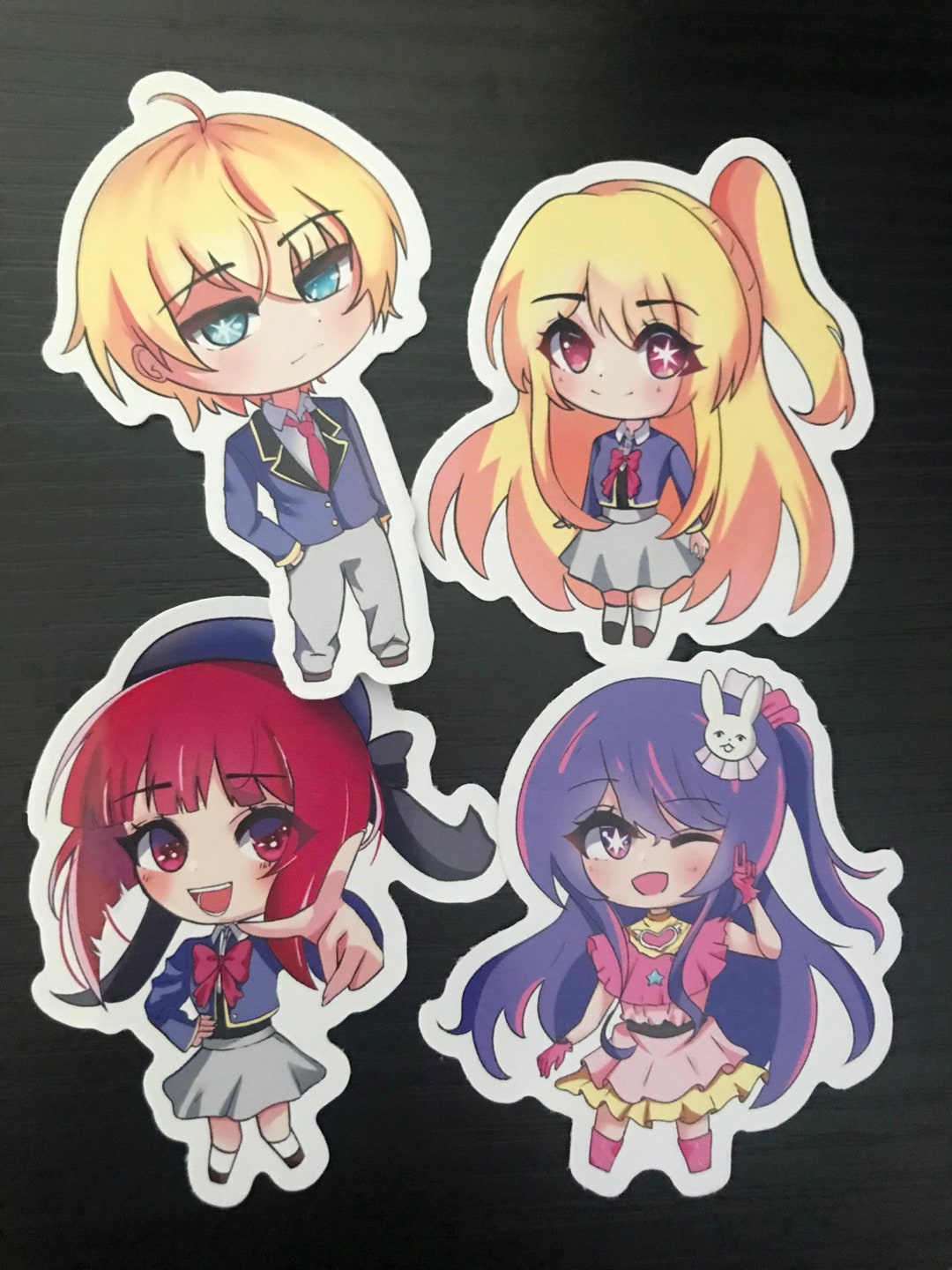 Oshi No Ko Glossy Vinyl Stickers Cute Chibi Ai Hoshino, Ruby, Aqua ...