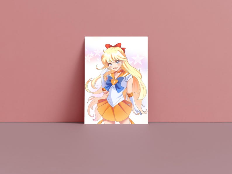 Sailor Venus Mini Print Sailor Moon, Aino Minako, A6 Wall Print, Anime ...