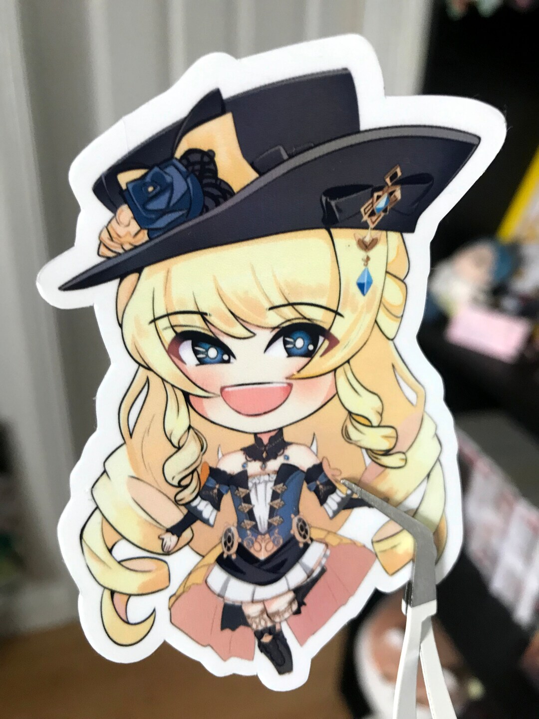 Vinyl Sticker Navia Genshin Impact Adorable Gamer Gift for Journals ...