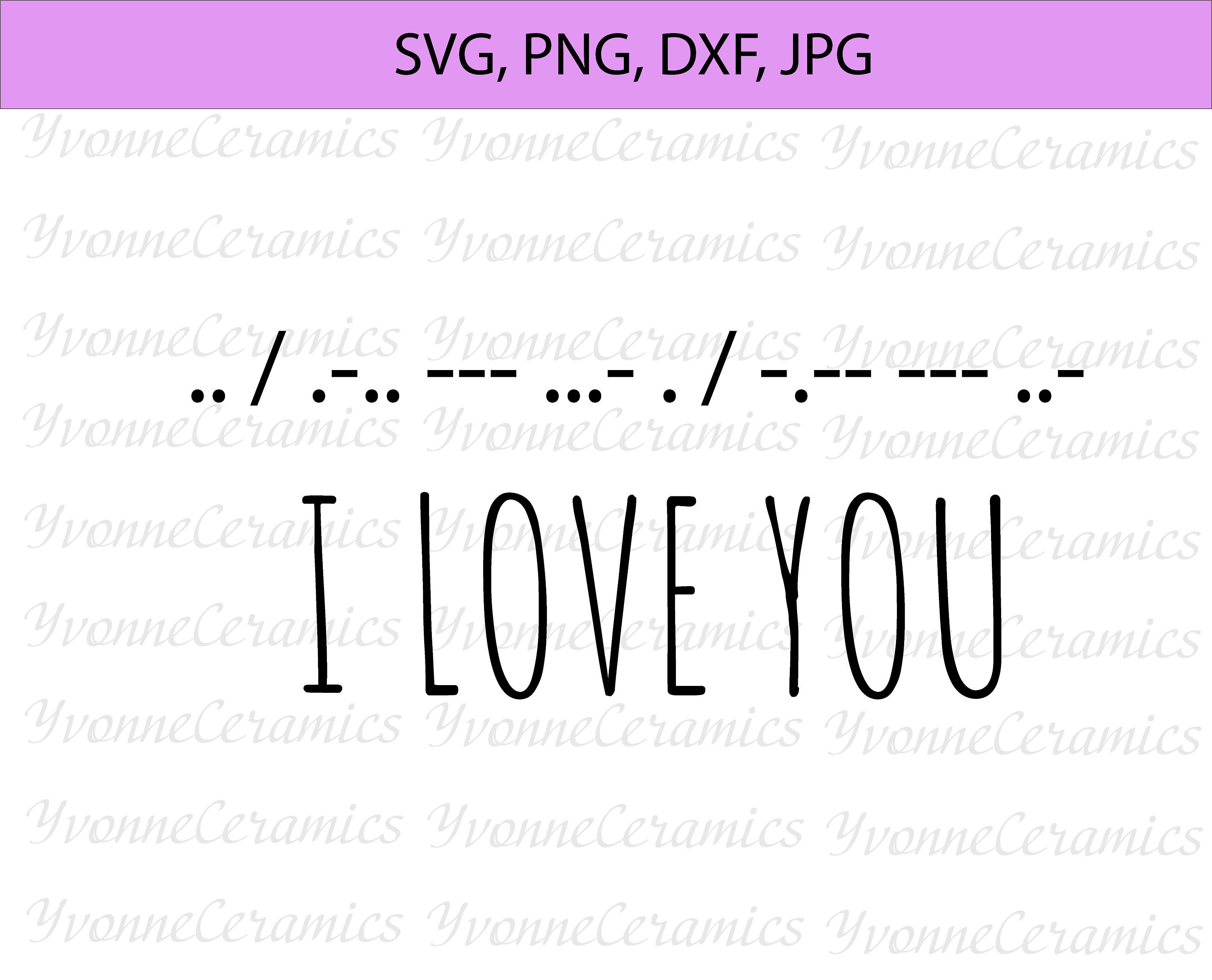 Morse Code I Love You Svg Jpeg Png Spy Code Love Svg Secret - Etsy