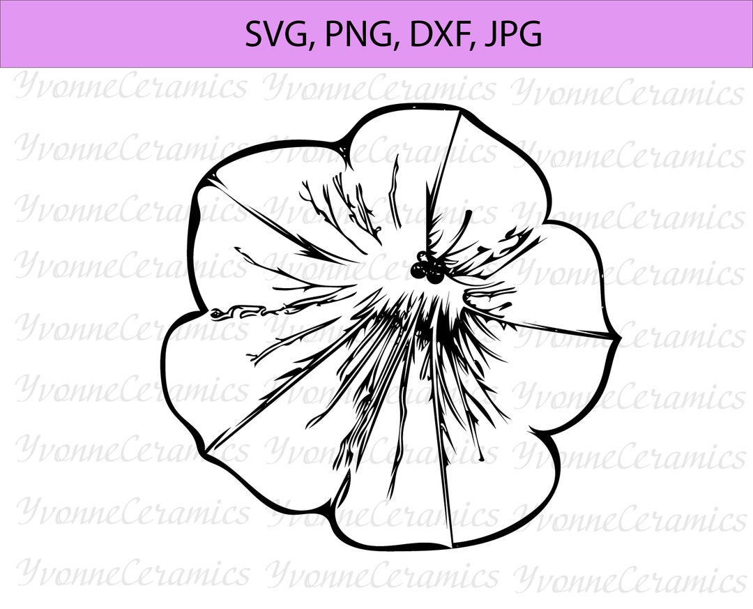 Petunia Flower Svg Flower Doodle Svg Scribble Flower Svg - Etsy