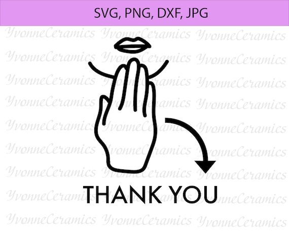 ASL Thank You Svg Jpeg Png American Sign Language Svg - Etsy Australia