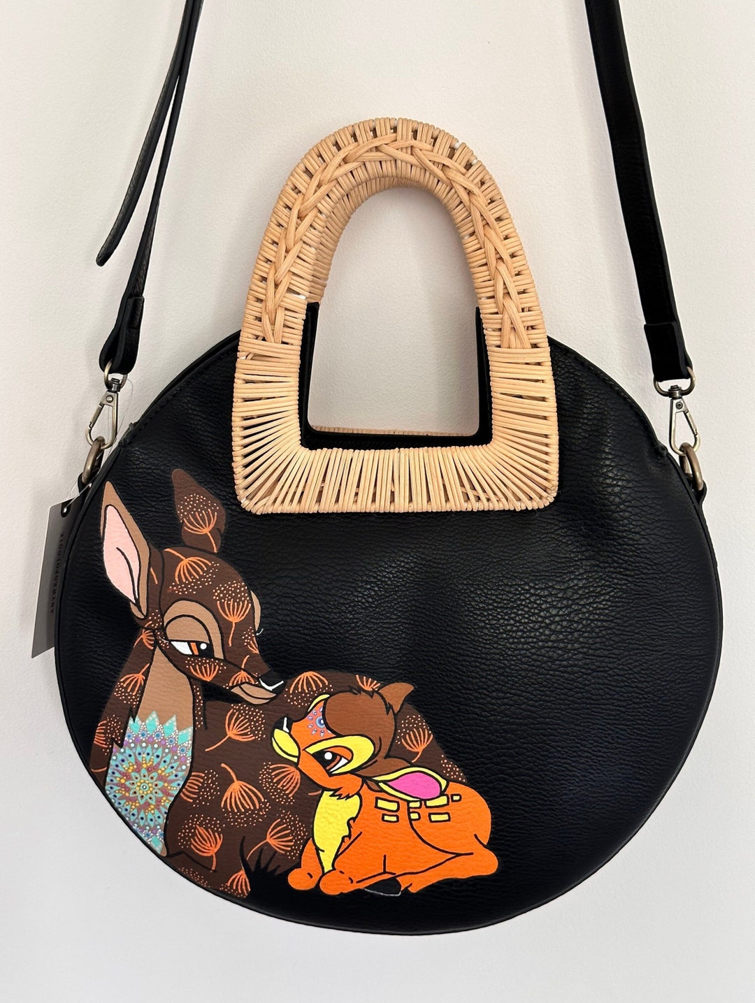 Bambi & Mommy Purse - Hand Painted Custom Designer Anthropology Bag - Etsy