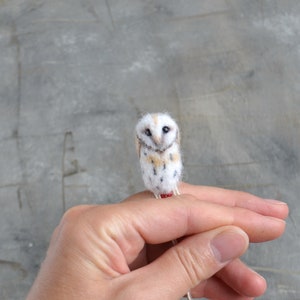 Needle Felted Wool Barn Owl 3d Bookmark Custom Handmade Bookworm Gift ...