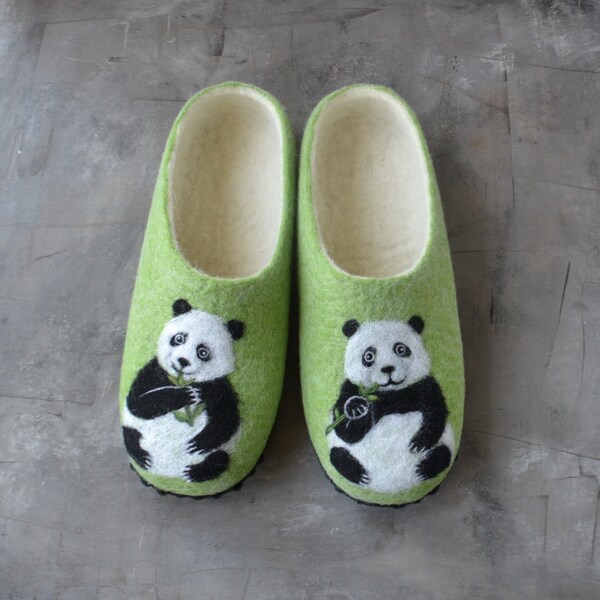 Panda Slippers - Etsy