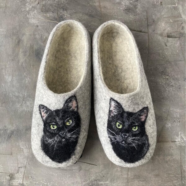 Cat Slippers - Etsy