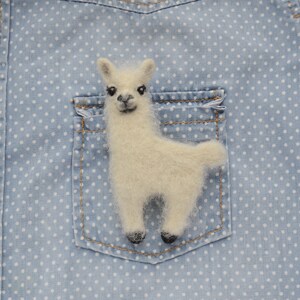 Needle Felted Llama Pin for Women Handmade Cute Wool Miniature Llama ...