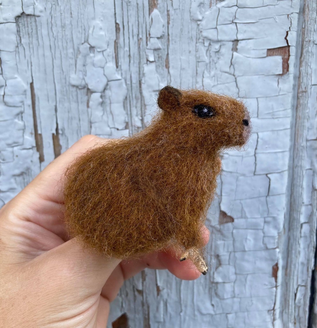 Realistic Capybara Pin Needle Felted Capybara Replica Brooch for Women ...