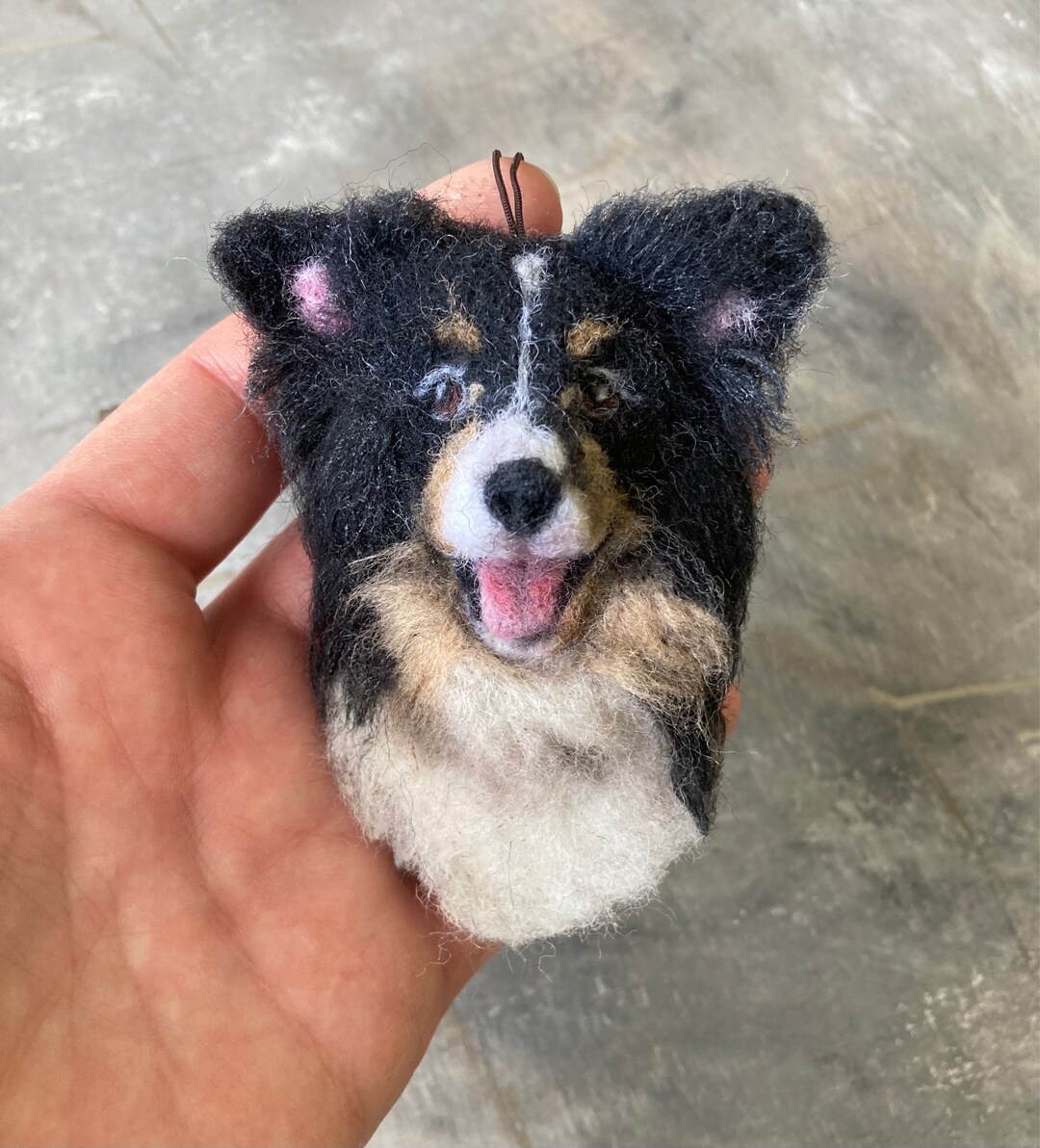 Handmade Dog Keychain Custom Dog Portrait From Photo Personalized Pet ...