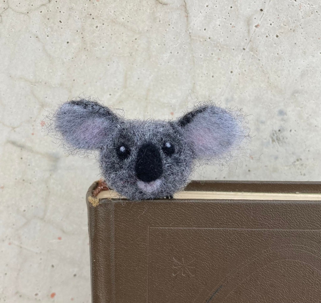 Koala Bear Bookmark Needle Felted Wool 3d Bookmark Handmade Custom ...