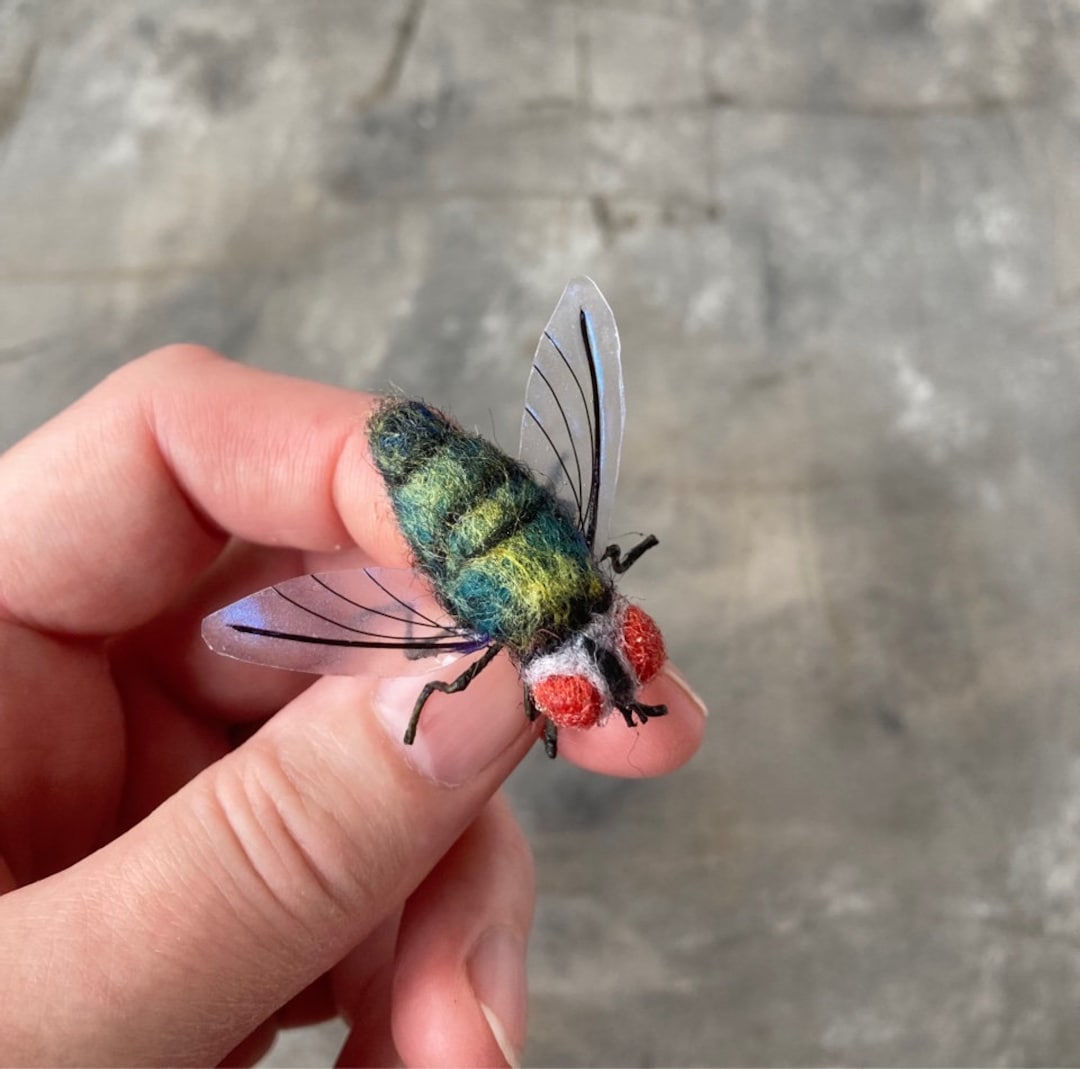 Fly Replica 3d Brooch Handmade Needle Felted Realistic Fake Insect Pin ...