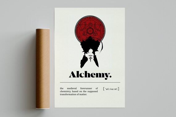 Alchemy Definition Poster Definition Print Anime Print - Etsy