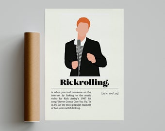 Rick Roll Wall Art - Etsy