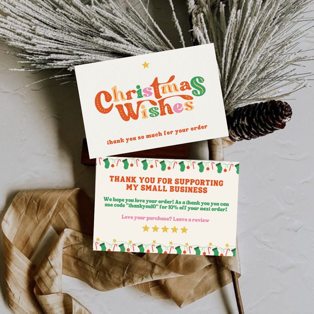 Christmas Business Thank You Card DIGITAL DOWNLOAD|| Thanks for Your ...