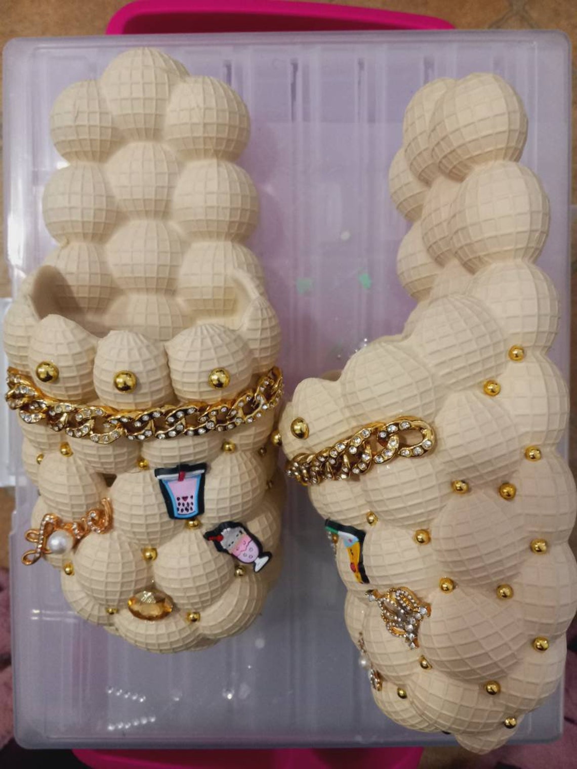 Custom Bubble Slides With Rhinestones and Charms - Etsy