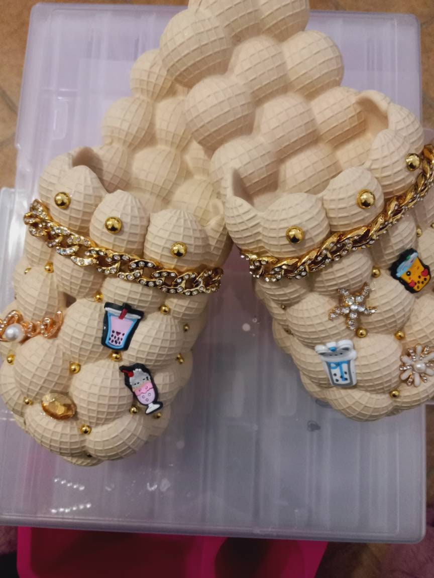 Custom Bubble Slides With Rhinestones and Charms - Etsy Custom Bubble Slides With Rhinestones and Charms - Etsy