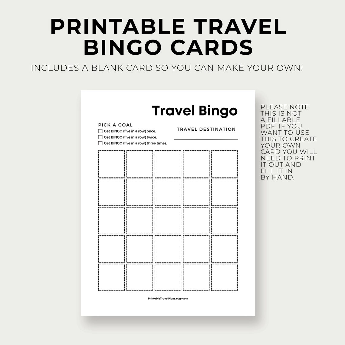 Printable Travel Games, Travel Bingo, Printable Travel Bingo, Travel ...
