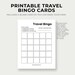 Printable Travel Games, Travel Bingo, Printable Travel Bingo, Travel ...
