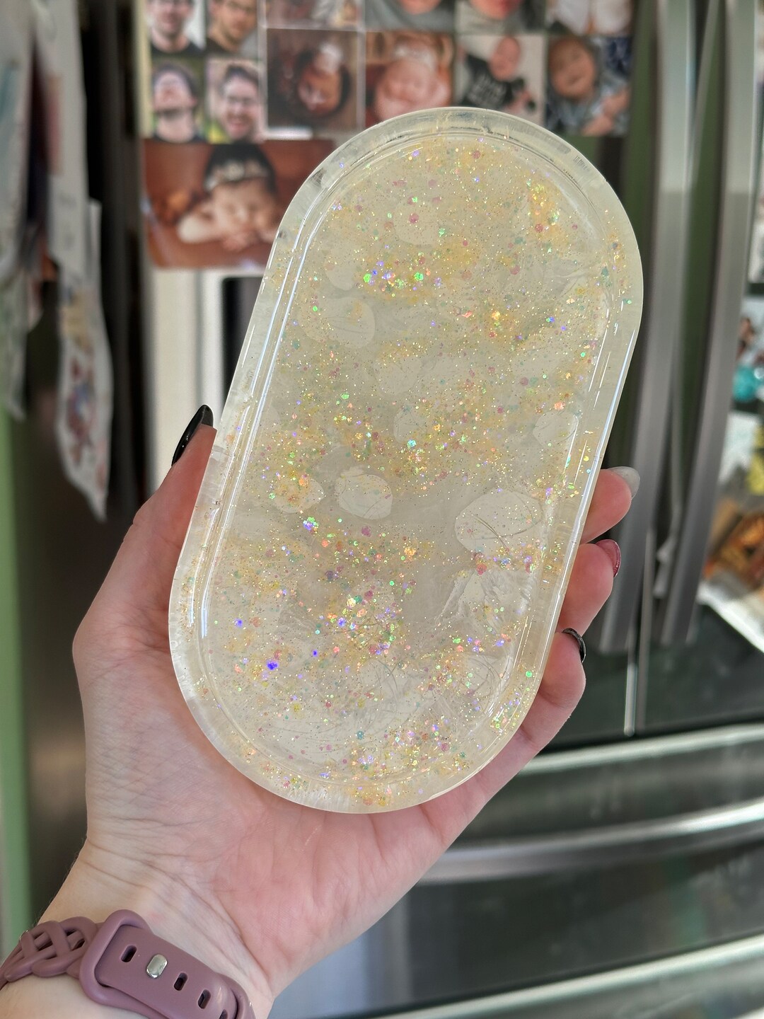 Oval Resin Vanity Tray Resin Tray, Jewelry Tray, Jewelry Dish, Catch ...