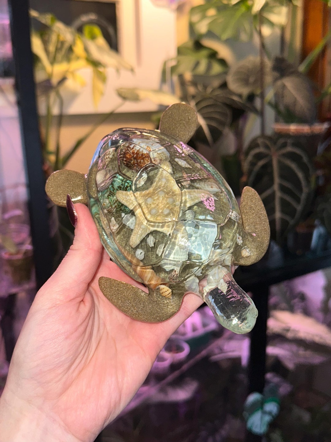 Turtle Shaped Resin Decor, Turtle Desk Ornament, Turle Decor, Ocean ...