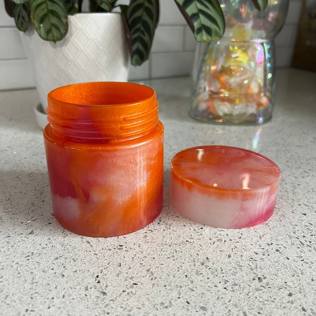 Stash Jar, Resin Jar, Trinket Jar, Home Decor, Jewelry Jar, Catch All ...
